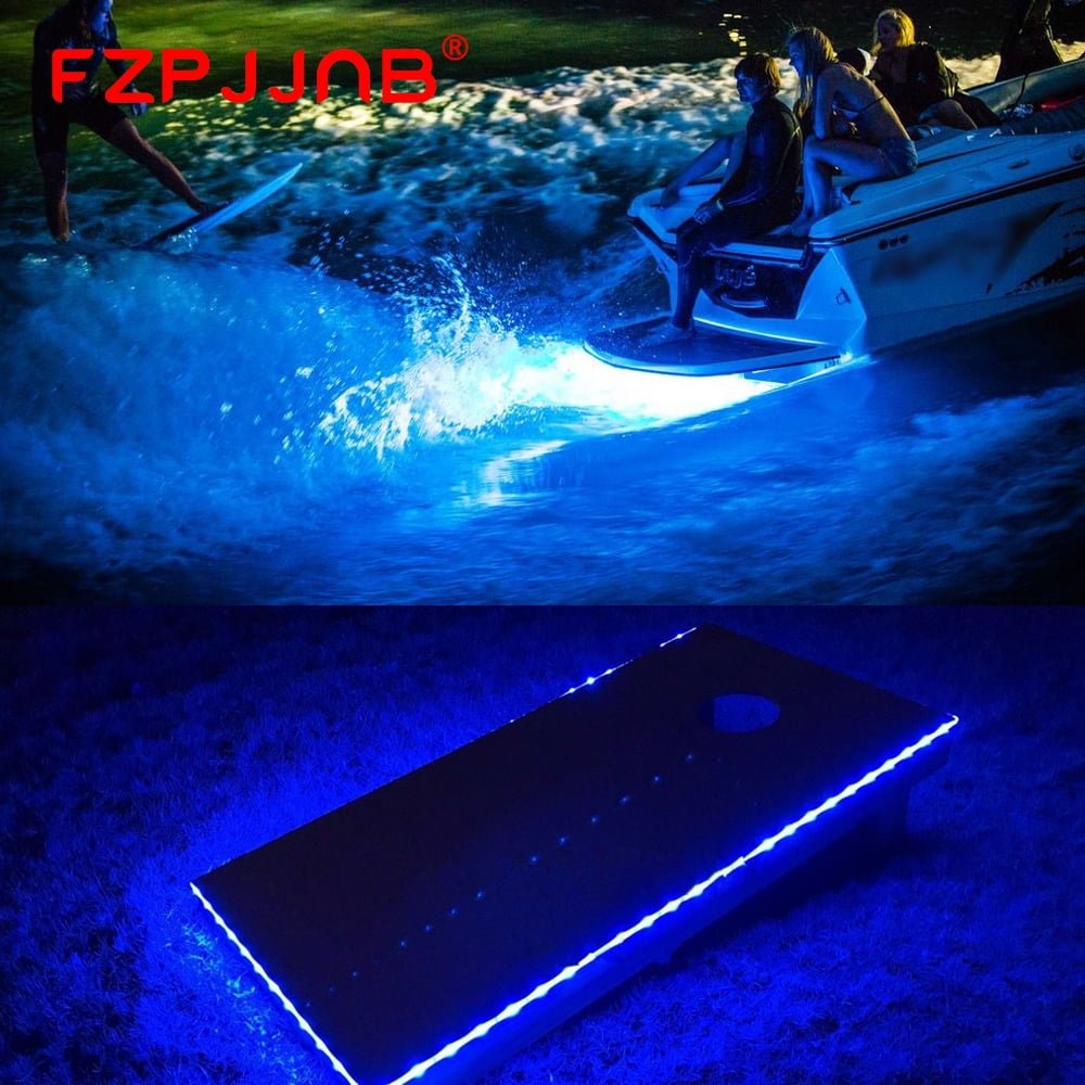 FZPJJNB Blue LED Boat Light Deck Waterproof Bow Trailer Pontoon Lights ...