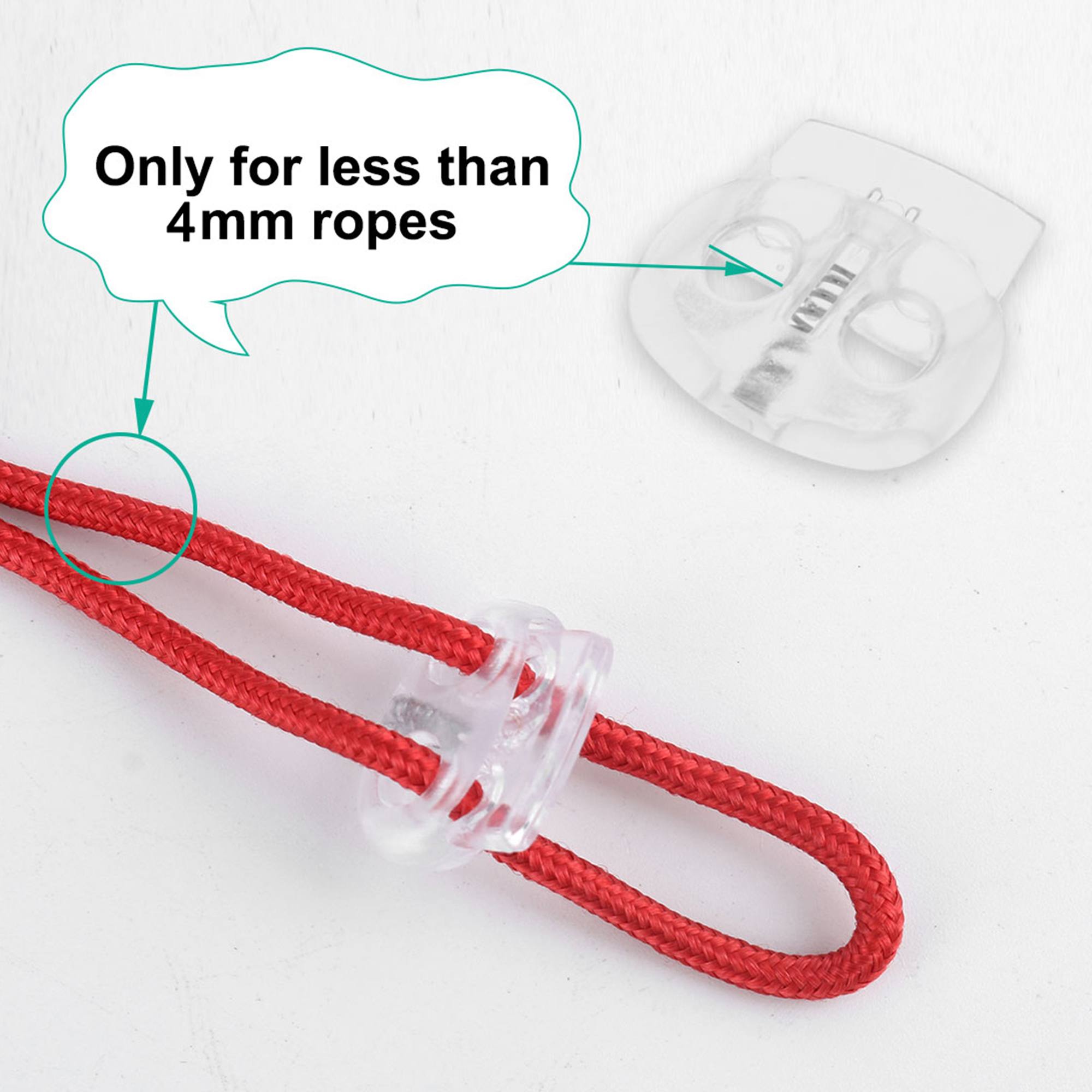 12pcs Plastic Spring Cord Locks Rope Fastener Double Holes Toggle ...