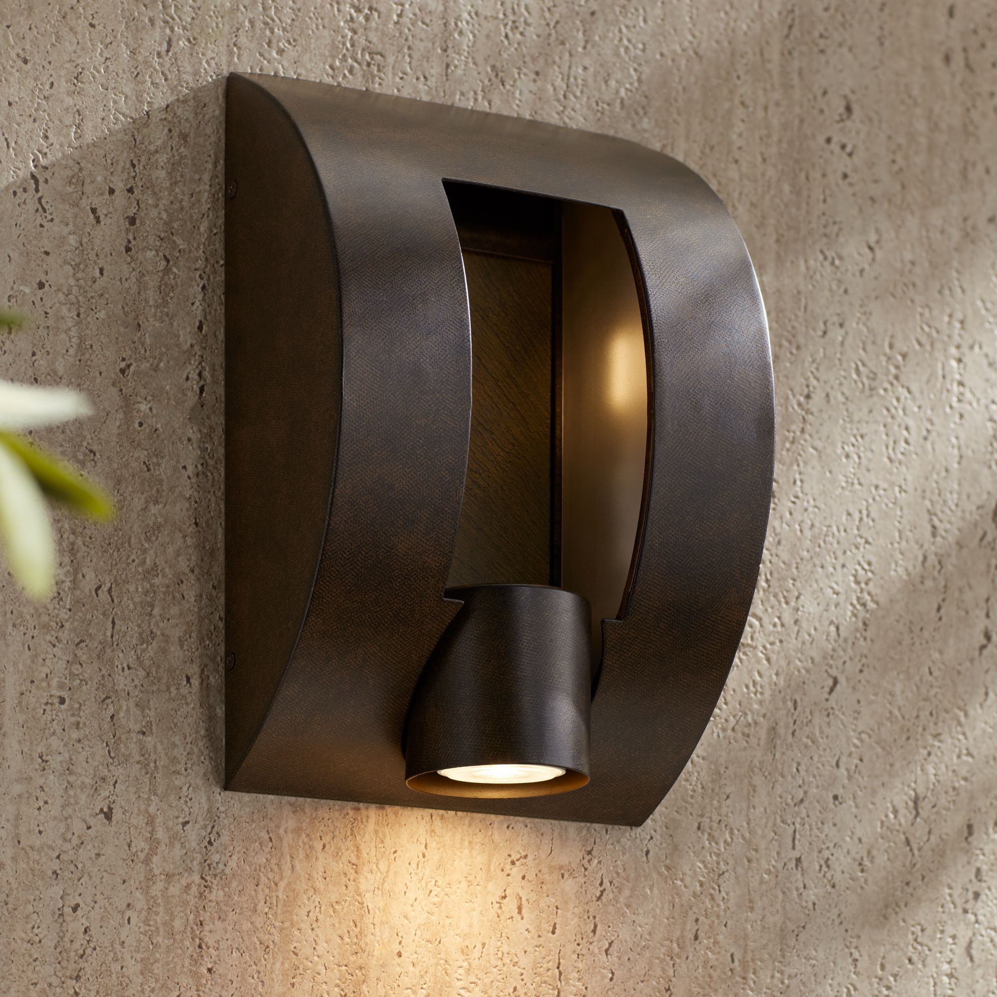 Franklin Iron Works Modern Outdoor Wall Light 12 inch Exterior Bronze ...