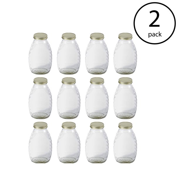 Little Giant HJAR16 16-Ounce Beekeeping Honey Skep Jar w/ Airtight Lid ...