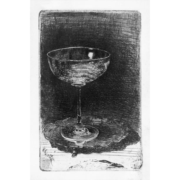 Print: The Wine-Glass, circa 1860 - Walmart.com