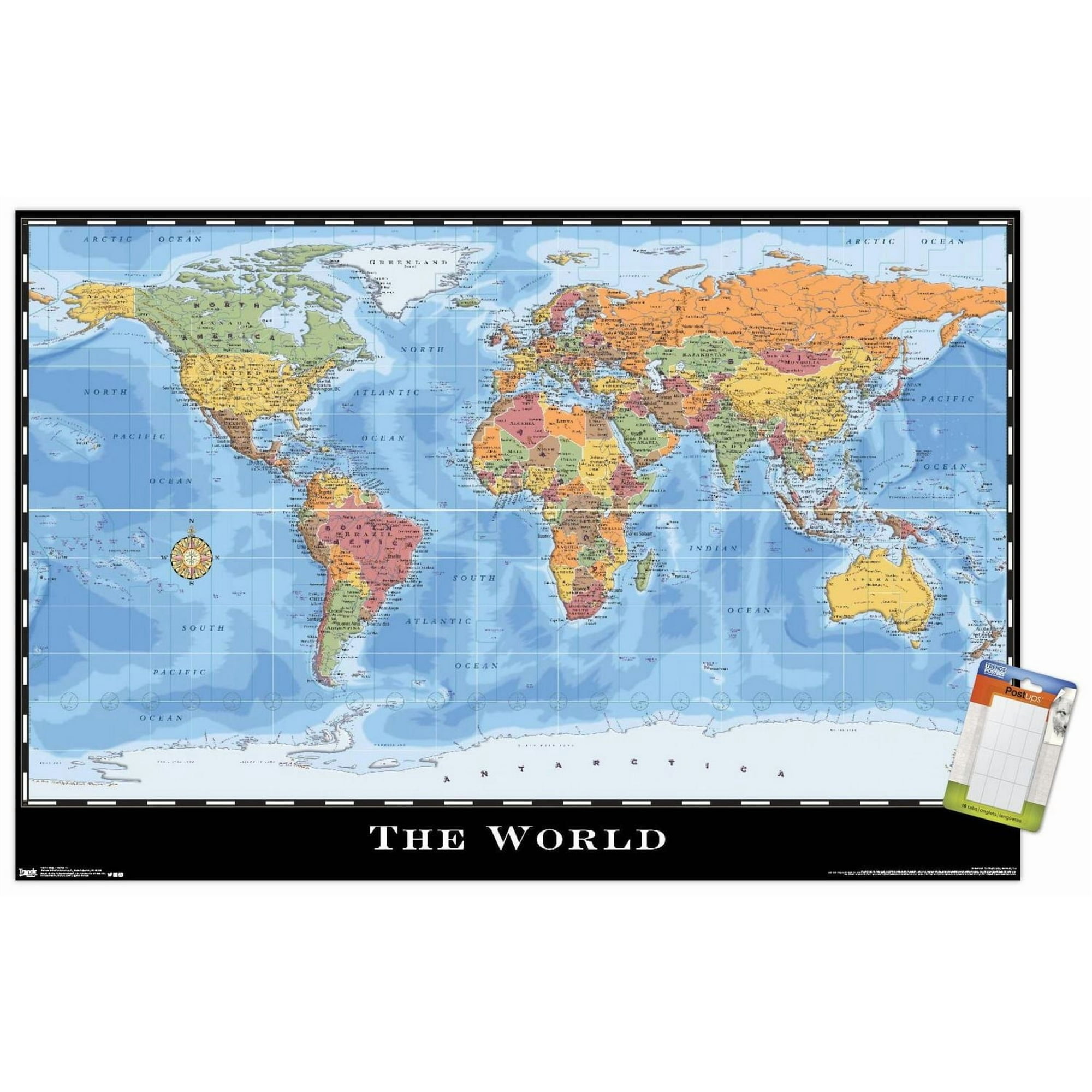 Click here for Trends International Map - World Wall Poster  22.3... prices