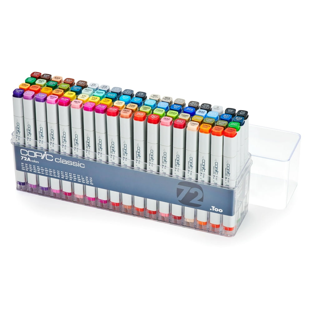 Copic® Classic Marker Set, 72-Colors, Set A - Walmart.com - Walmart.com