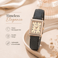 AURENIX 2026 New Vintage Women'S Rectangle Wrist Watch,Thin Elegant ...