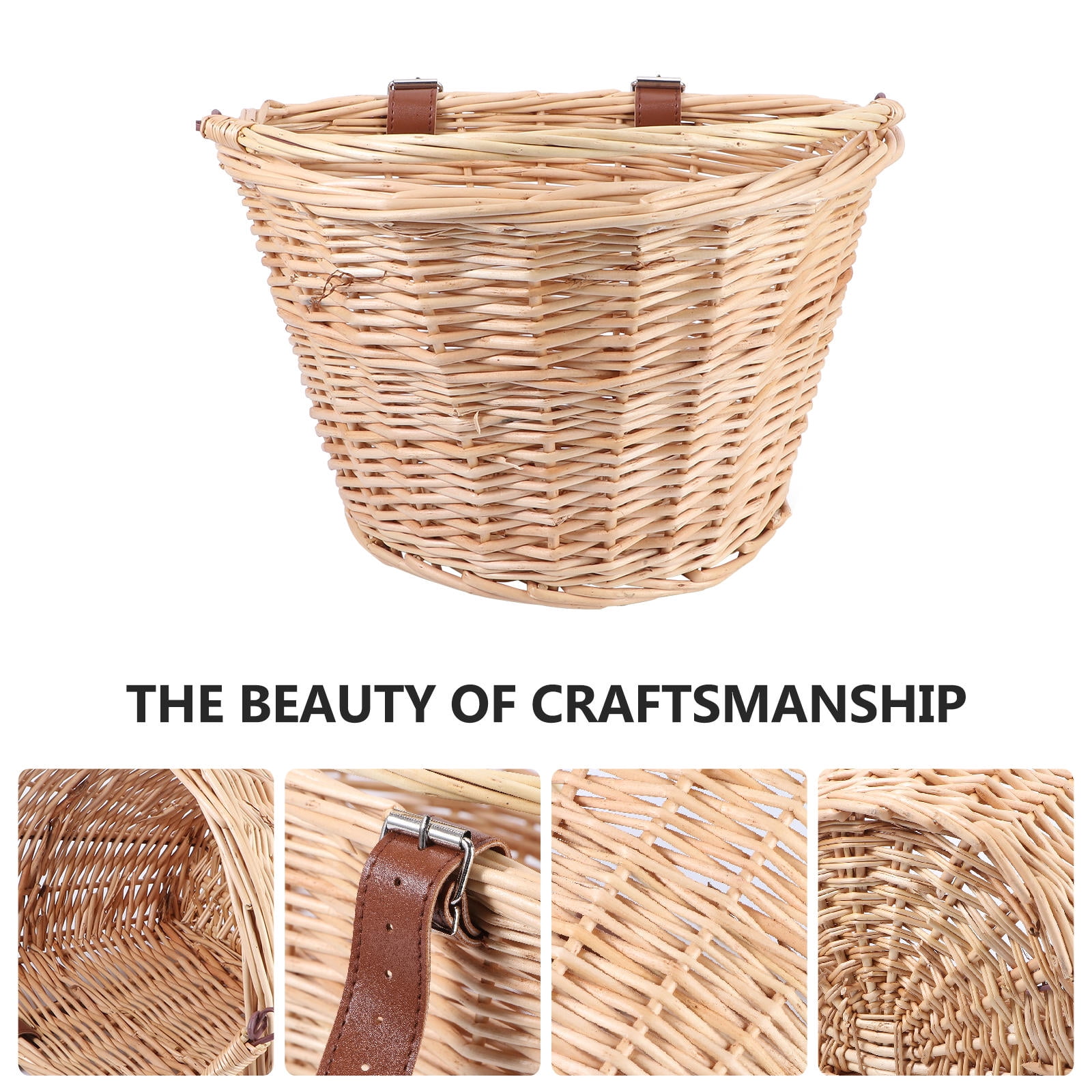 Click here for Oulii Storage Basket For Bike Rattan Style 1pack 1... prices