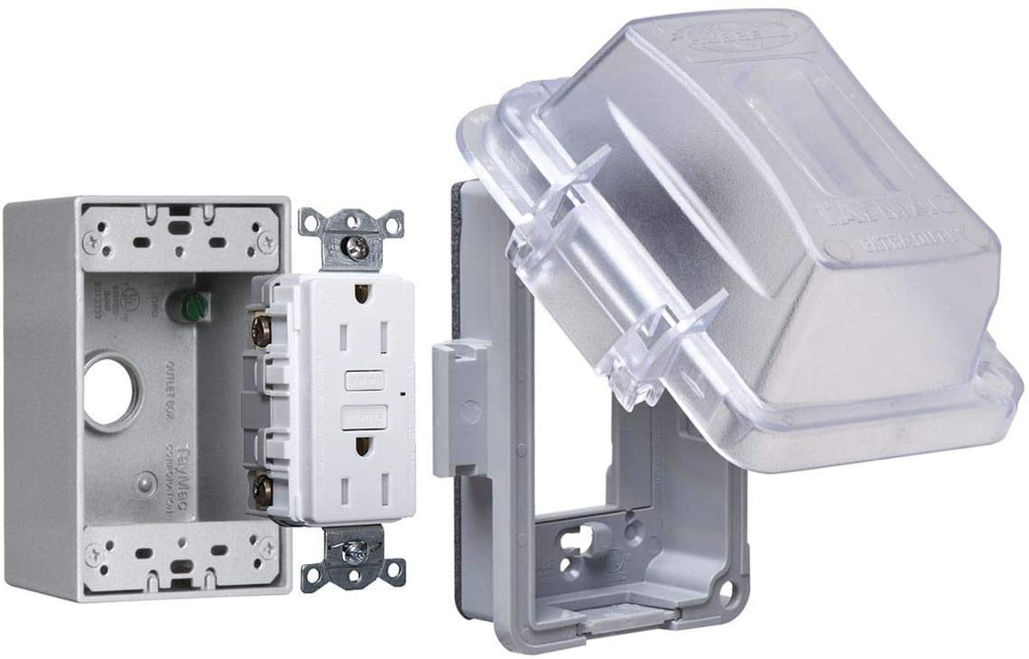 Single Gang Weatherproof Complete in-Use Cover Kit Clear Finish ...