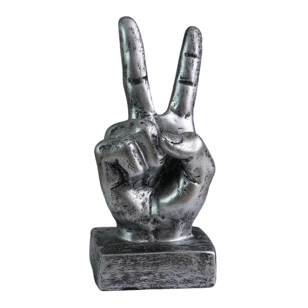 Resin Finger Gesture Sculpture Modern And Simple Handmade Statue ...