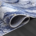 Abani Regal Abstract Blue Grey White Marble Swirl Area Rug 6x9 ...