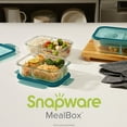 Snapware Meal Box 4-Cup Divided Glass Storage Container with Lid ...