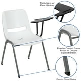 Flash Furniture HERCULES 5 Pack White Ergonomic Shell Chair with Left ...