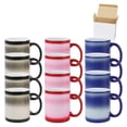 11oz Color Changeable Sublimation Mug 3 Assorted Colors Black, Blue and ...