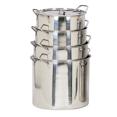 4 Piece Small Stainless Steel Stock Pots - Walmart.com
