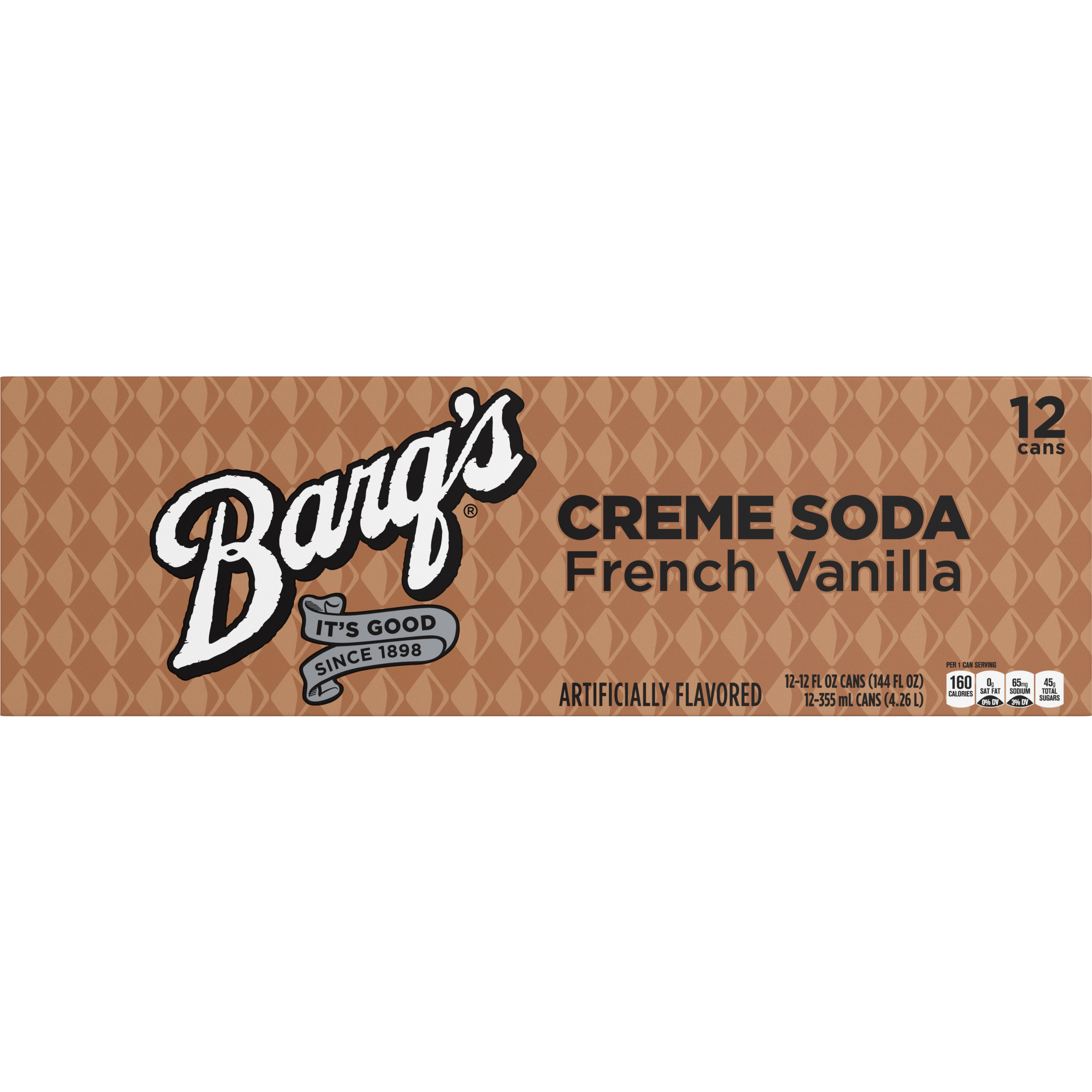 Barq's French Vanilla Cream Soda Pop, 12 fl oz, 12 Pack Cans - Walmart.com