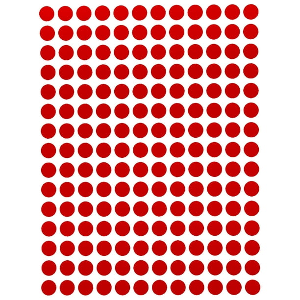 Round Stickers ¼” inch 8mm Red Dot Stickers, 900 Pack by Royal Green ...