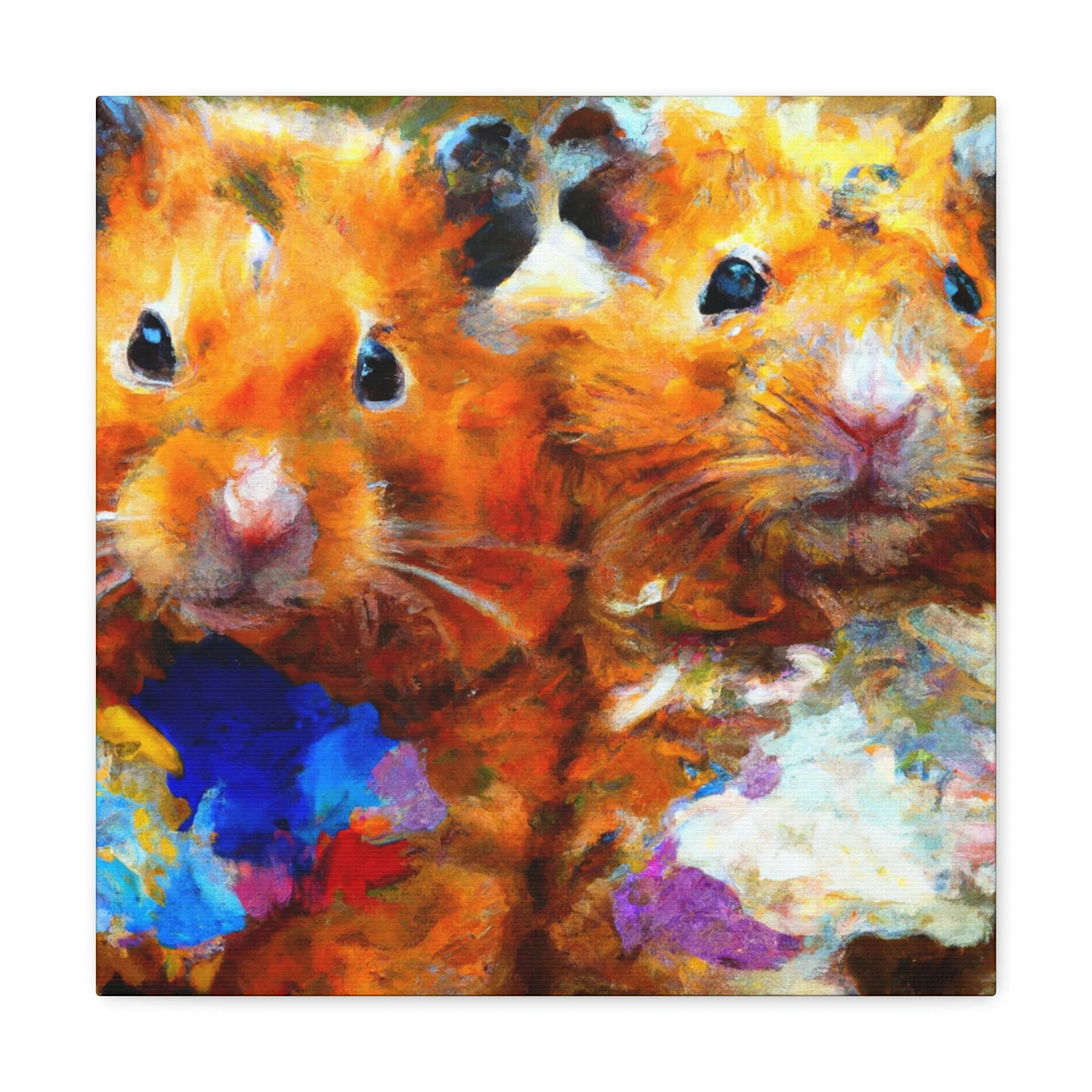 Hamsters in Post-Impressionism - Canvas - Walmart.com