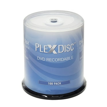 100 PC PlexDisc 16X 4.7 GB DVD-R White Inkjet Hub Printable Disc 632 ...