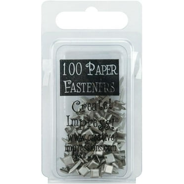 Metal Paper Fasteners 50/Pkg-Hearts - Silver - Walmart.com
