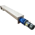 78.7in Screw Conveyor Feed Screw U-shaped Trough Conveyor 220V 3PH 9in ...