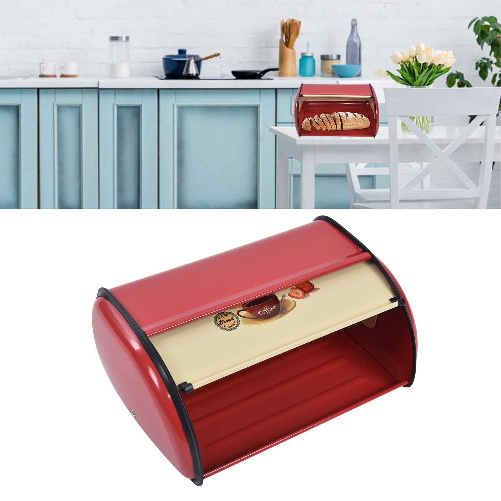 Click here for Domqga Metal Bread Box For Kitchen Storage Breadbo... prices