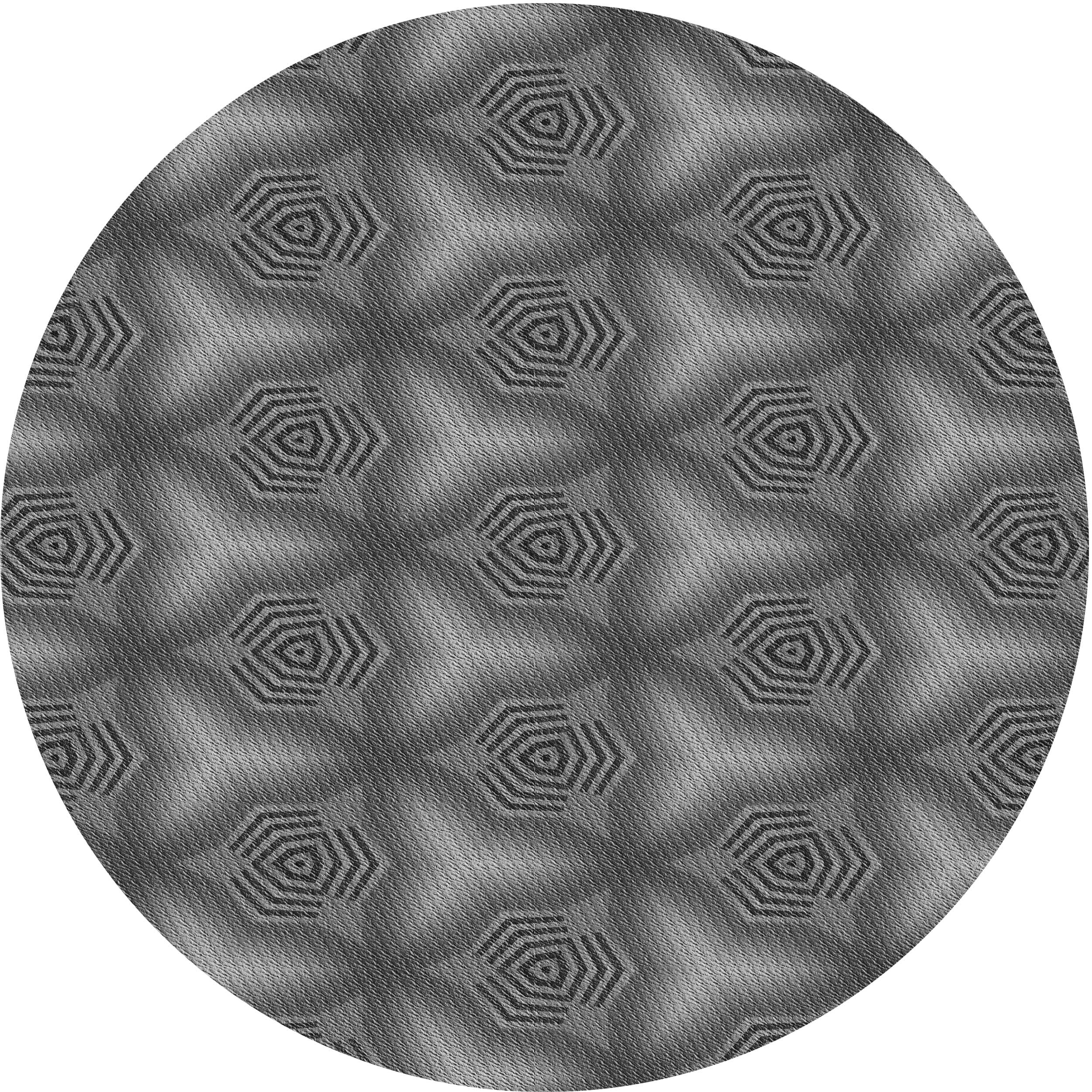 Ahgly Company Indoor Round Patterned Gray Wolf Gray Area Rugs, 6' Round ...