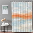 Bathroom Shower Curtain Abstract Ocean Beach Sunset Scene Waterproof ...