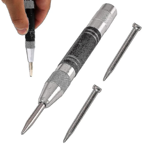 Automatic Center Punch Black Steel Spring Loaded Center Hole Punch ...