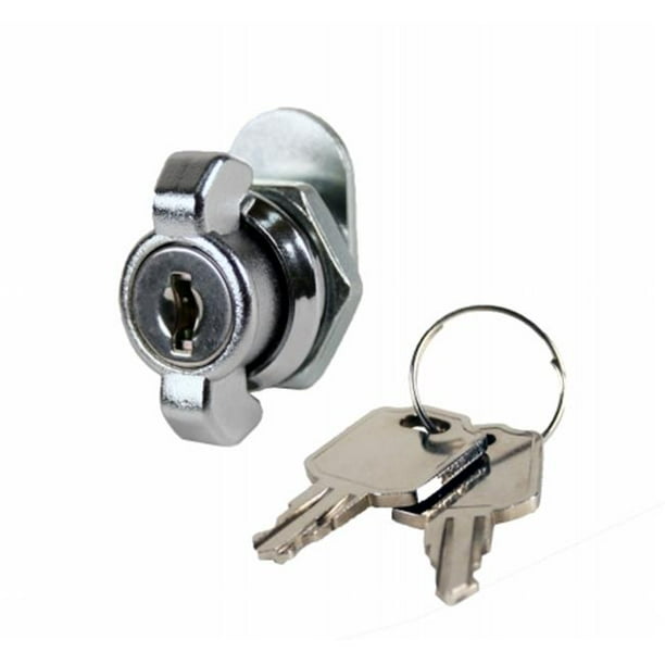 T-Handle Cam Lock With Spun-On Cam, Chrome, Keyed Alike - 4 Pack ...