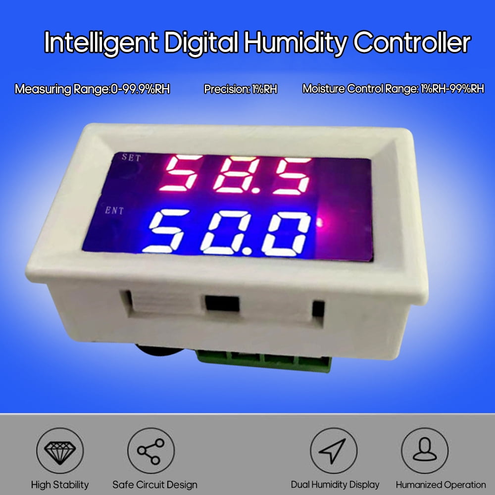 Electronic Humidistat Control switch Relative Humidity Hygrometer ...