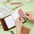 6pc 6-Holes PP Binder Dividers Rectangle Notebook Index Dividers with ...