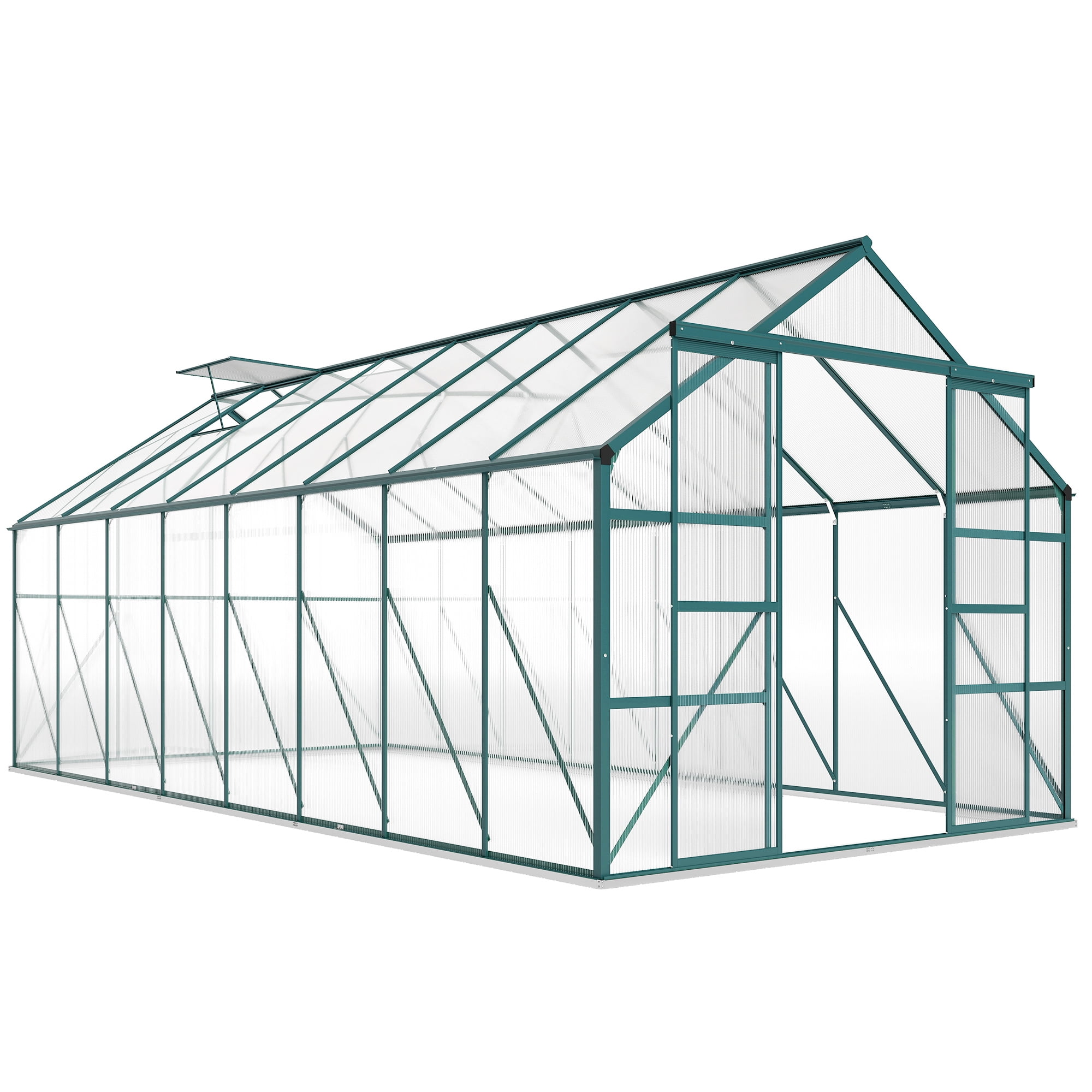 Click here for Outsunny Polycarbonate Greenhouse Kit With Vent Ra... prices