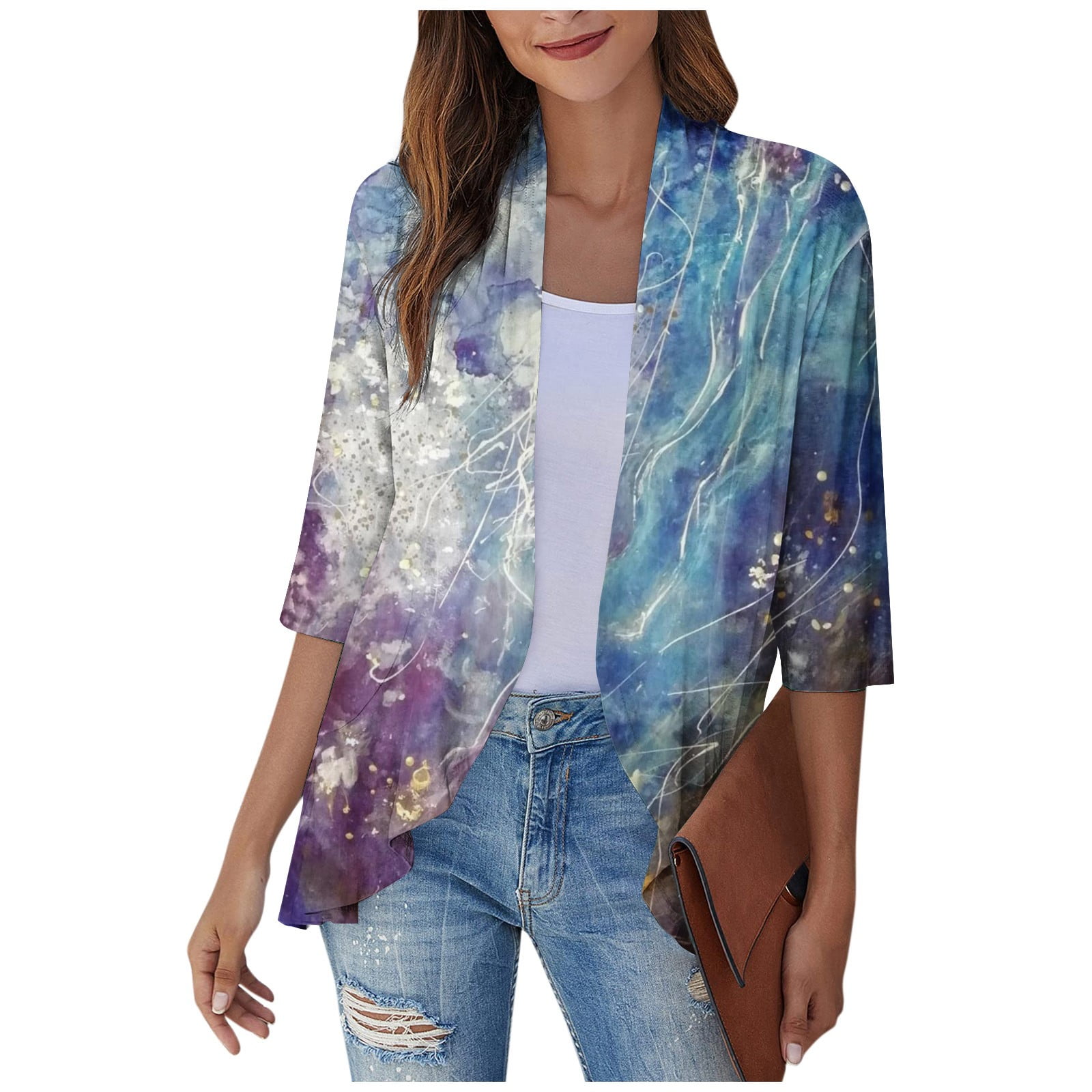 TQWQT Lightweight Cardigans for Women Lightweight Draped Cardigan ...