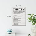 Positive Bible Verse the Ten Commandments Canvas Wall Art Christian ...