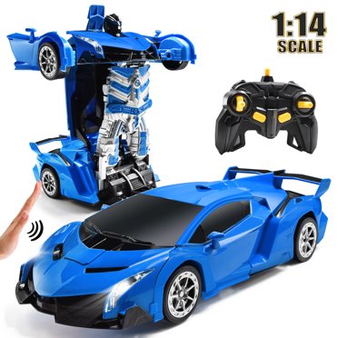 1:18 Scale Transform RC Car Robot, 2.4G Remote Control, One Button ...