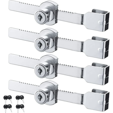 SICED 4 Pieces Sliding Glass Key Lock, Showcase Lock, Terrarium Lock ...
