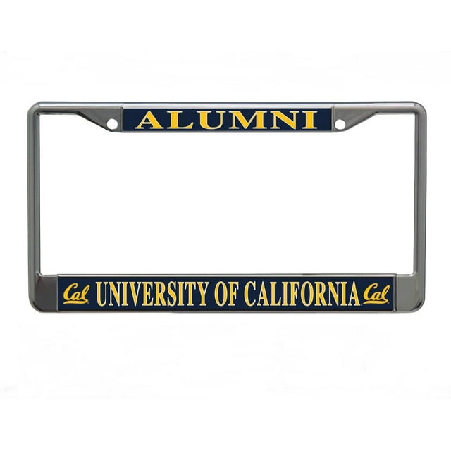 Official UC Berkeley Alumni Chrome License Plate Frame with Durable ...