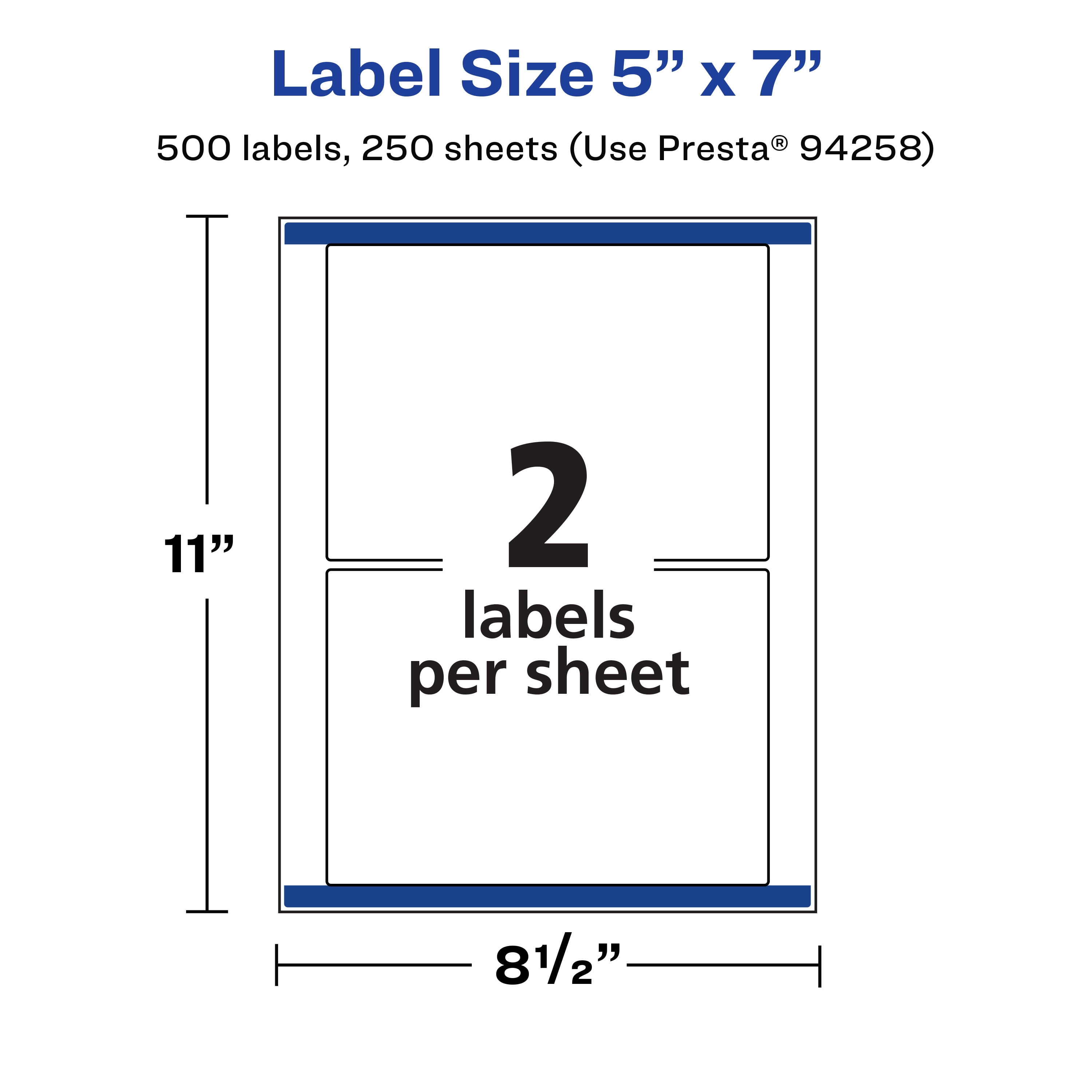 Avery Avery 5x7 Printable Cards With Rounded Corners - Matte White ...