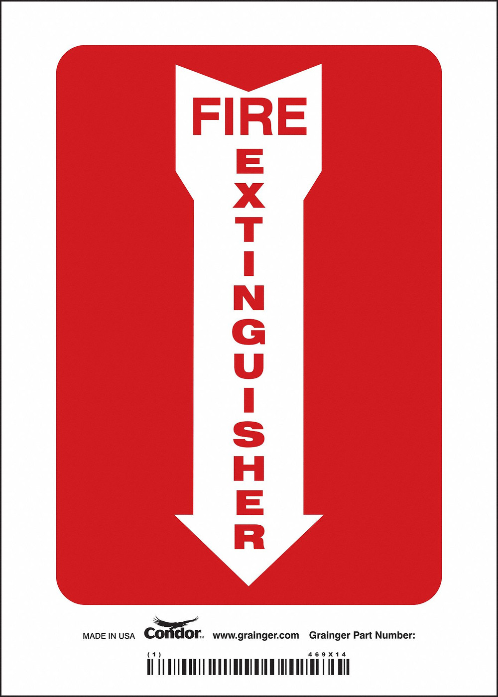 Condor Safety Sign,7 in x 5 in,Vinyl 469X14 469X14 ZO-G5502828 ...