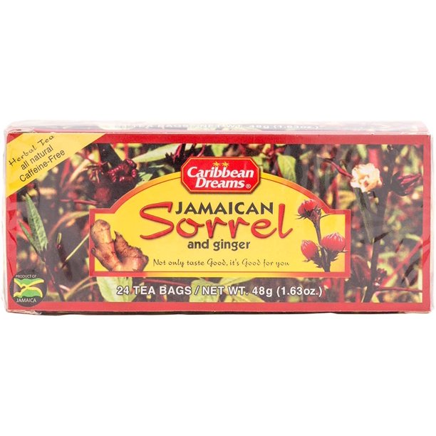Caribbean Dreams Sorrel & Ginger Tea, 24 Tea Bags, All Natural ...