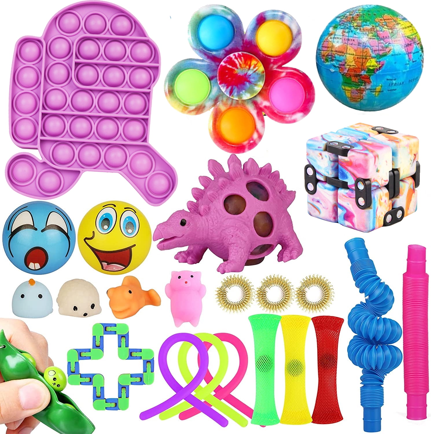24PCS Fidget Toys Set Figets Toys Figetsss Toys Sets, Anti-Anxiety ...