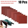 10Pcs 110X100Mm Abrasive Sanding Paper Flocking Sand Paper 60-1000Grit ...