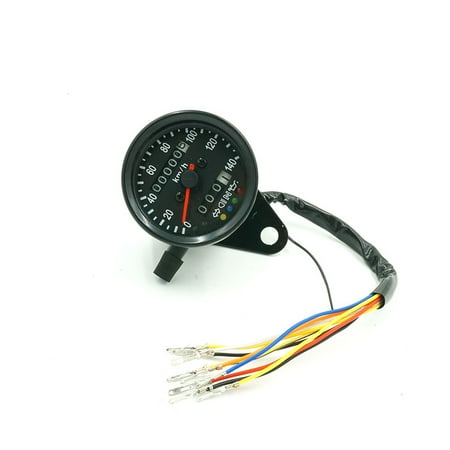 Motorcycle Dual Odometer Speedometer Gauge Kit LED Backlight （1pcs ...