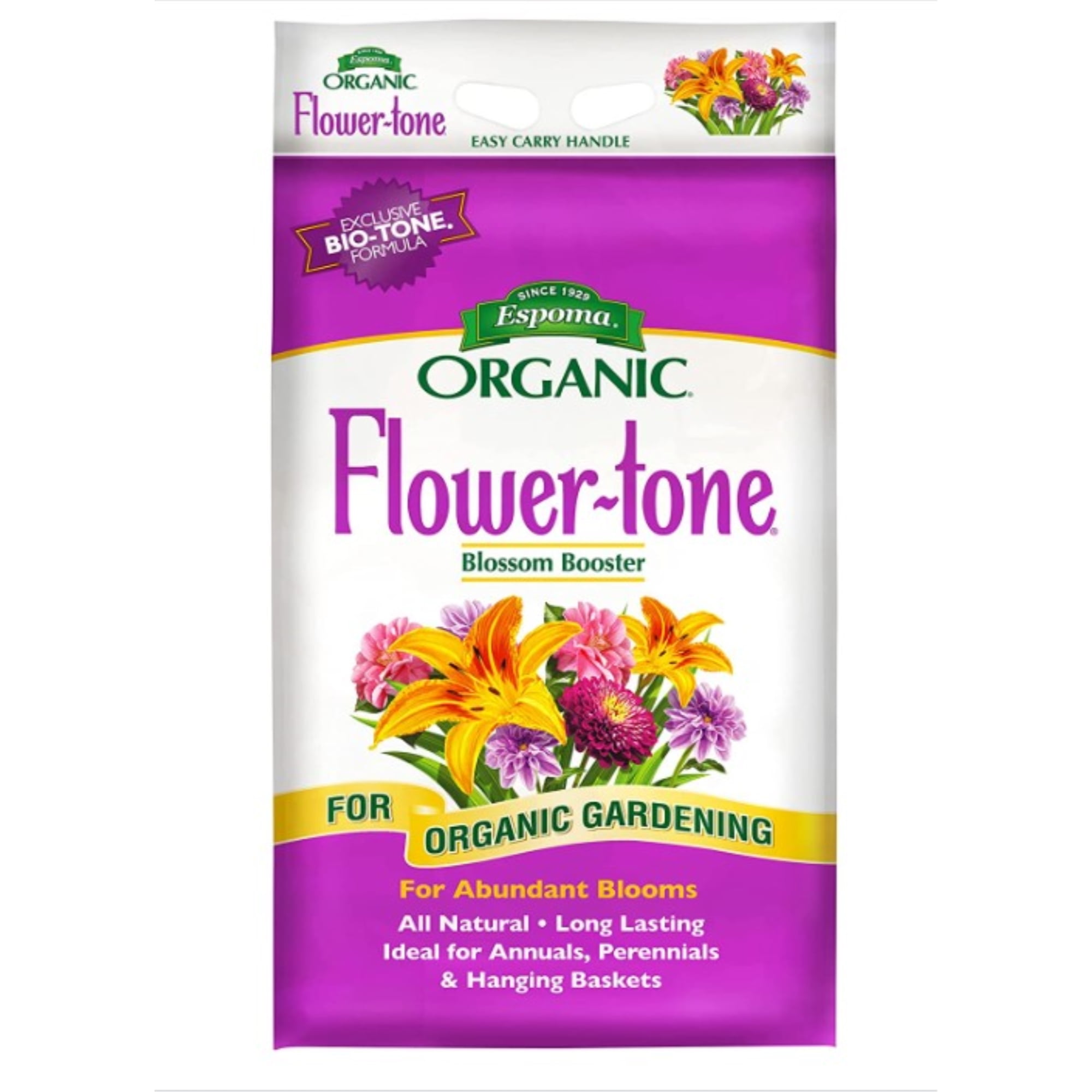 Espoma Organic Flower-Tone Bloom Booster - 18 Pounds - Walmart.com