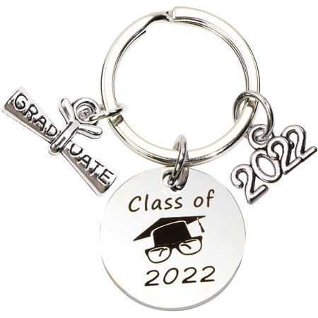 SHTUUYINGG Class of 2022 Graduation Keychain Stainless Steel Key Ring ...