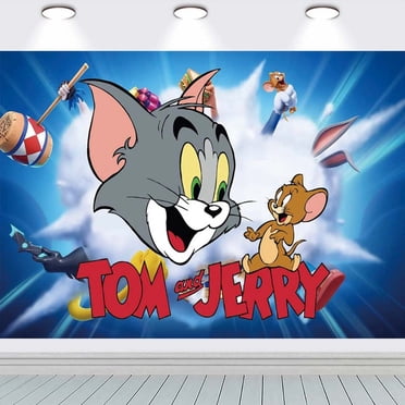 Tom and Jerry Party Supplies for Photography Taspestry Post Backdrop ...