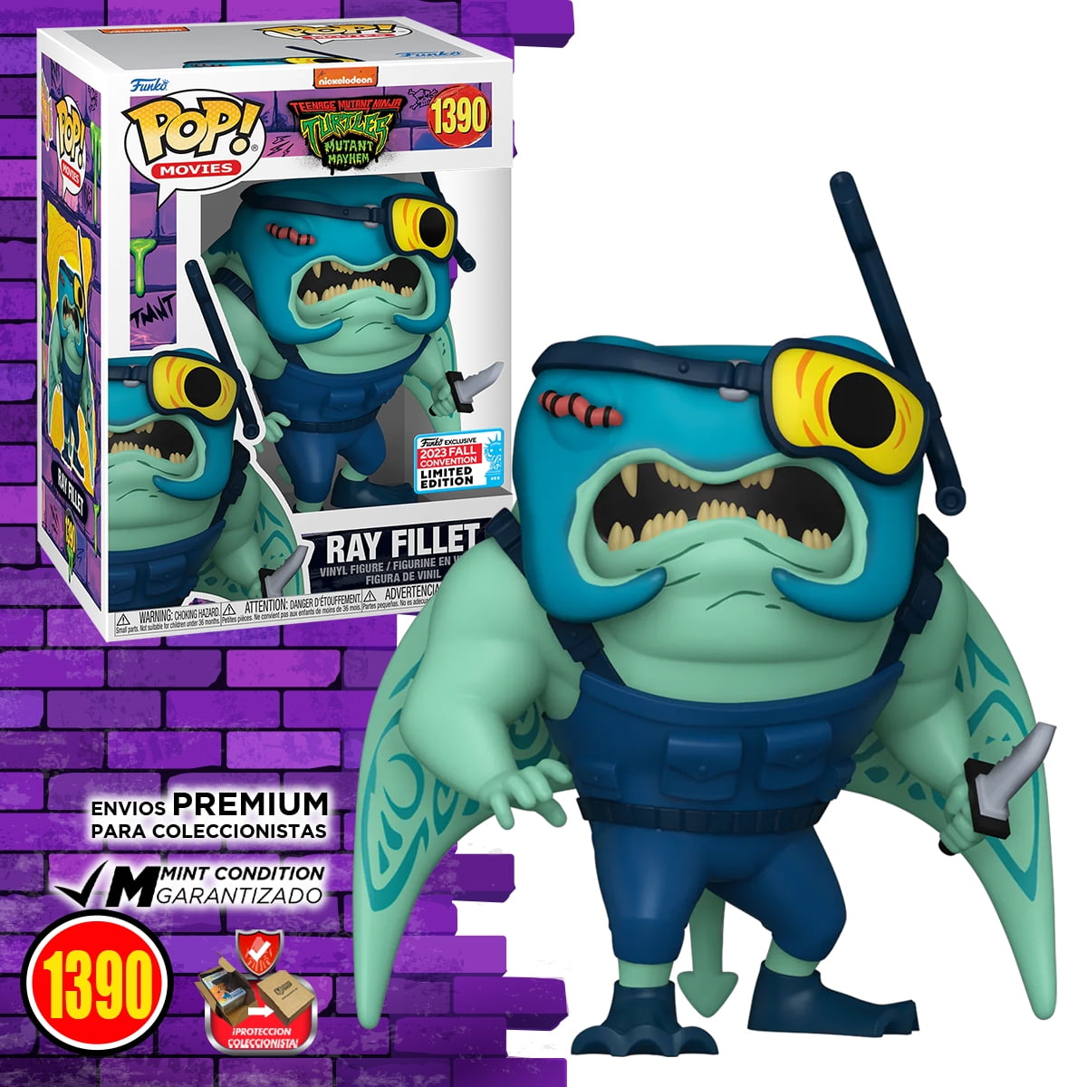 Funko Pop Ray Fillet #1390 Exclusivo Tortugas Ninja Caos Mutante ...