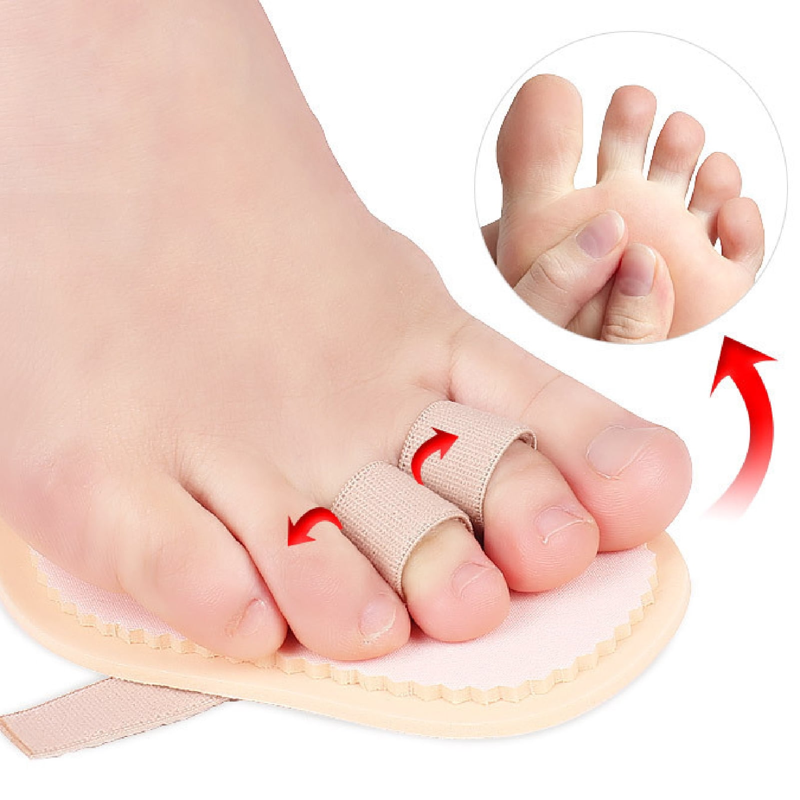 Travelwnat 4Packs Broken Toe Wraps Cushioned Bandages Hammer Toe ...