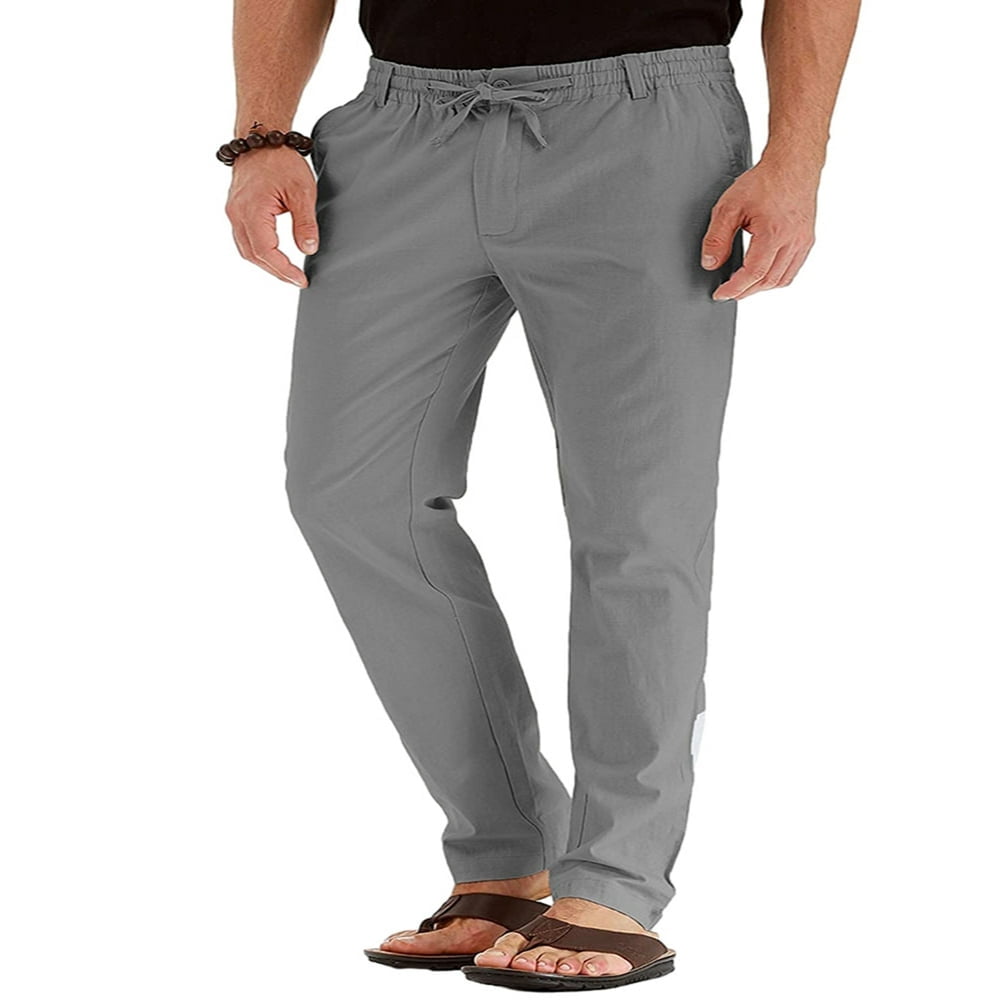 Click here for Generic Casual Fashion Pants For Men Solid Elastic... prices