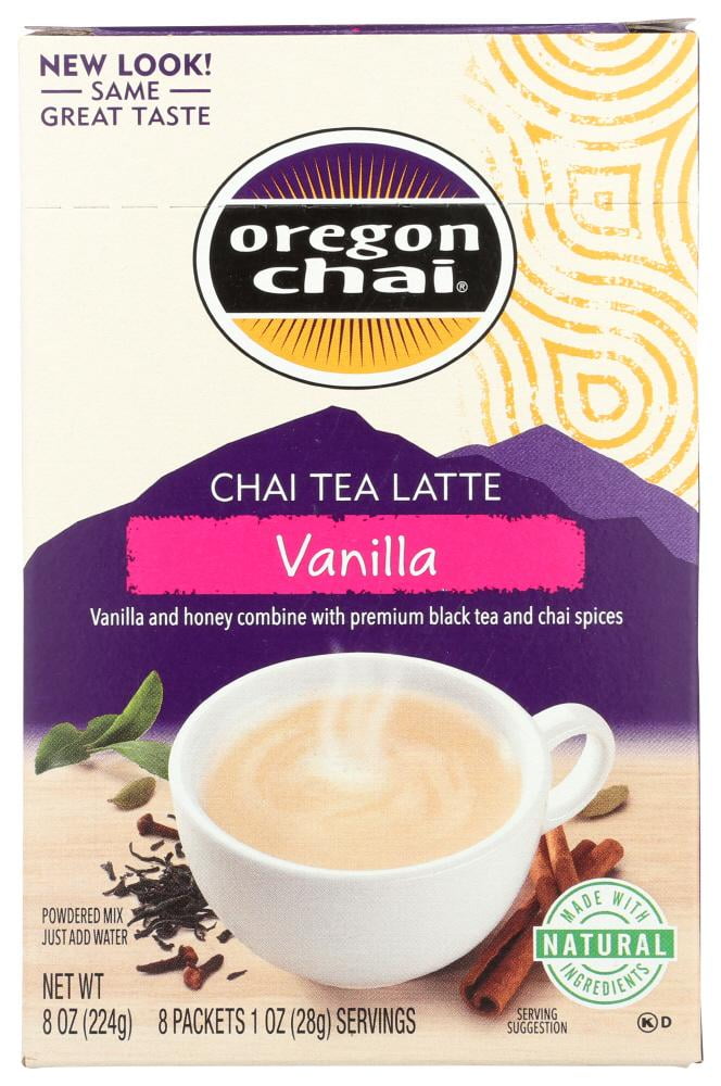 Oregon Chai Vanilla Powdered Mix Chai Tea Latte, 8 Pc (Pack of 6 ...