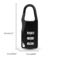 3 Digit Number Password Code Lock Small Combination Security Padlock ...