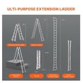 Telescoping Ladder 20 FT A-Frame Extension Ladder - Multi-Position ...